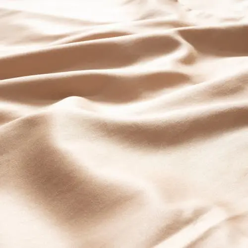 ZSA ZSA ZSU Solid Cotton Sateen 300 Thread Count Flat Sheet - Cream