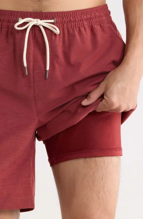 Nordstrom 7-inch Volley Swim Shorts - Red Fire