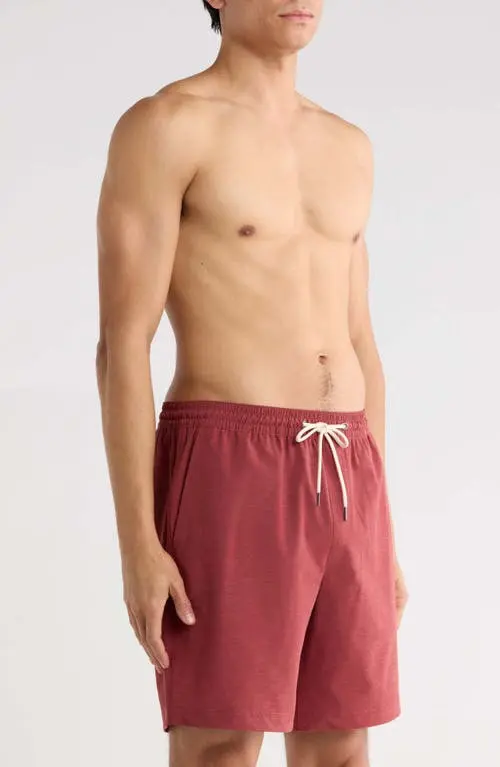 Nordstrom 7-inch Volley Swim Shorts - Red Fire