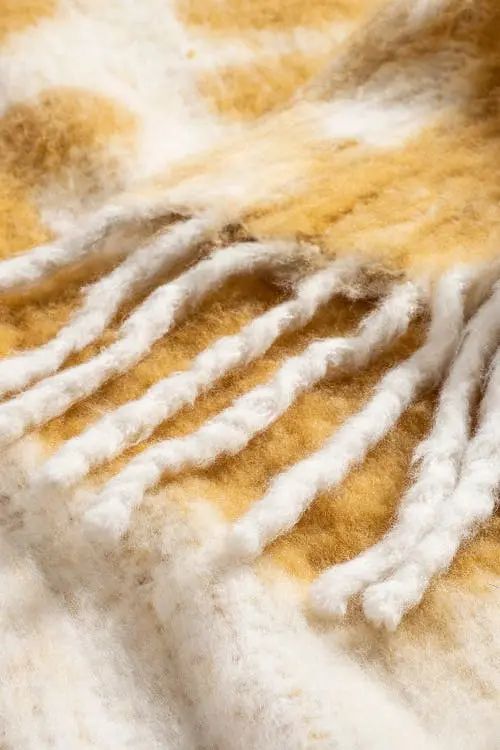 ZSA ZSA ZSU Ropar Fringed Jacquard Acrylic Wool Throw 51x71