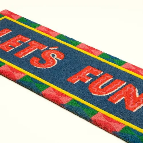 ZSA ZSA ZSU Kerala Let's Fun Coir Doormat 14" X 39