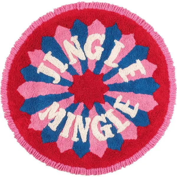 ZSA ZSA ZSU Punjab 100% Cotton Bath Mat 28 In Jingle