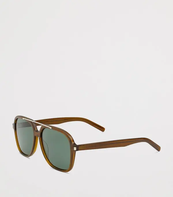Saint Laurent Aviator 545 Sunglasses - Brown