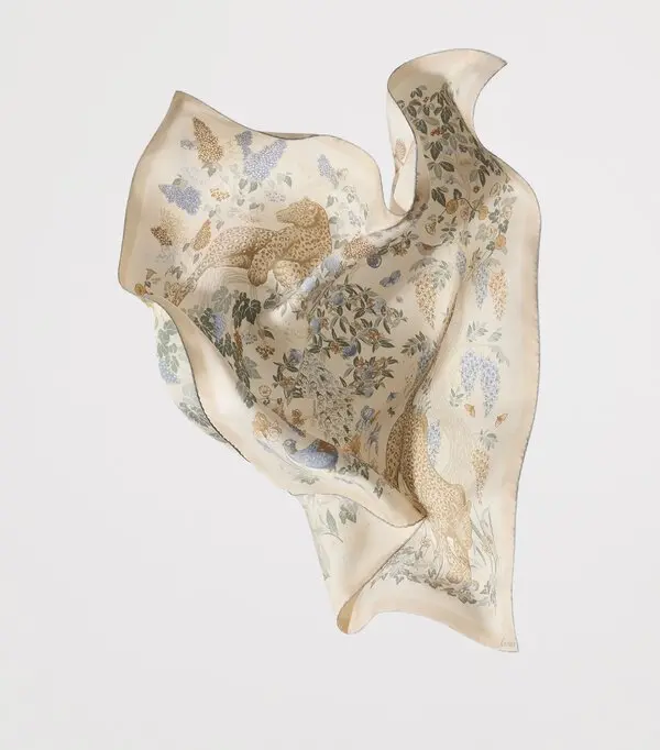 Cartier Silk Blooming Panthère Square Scarf
