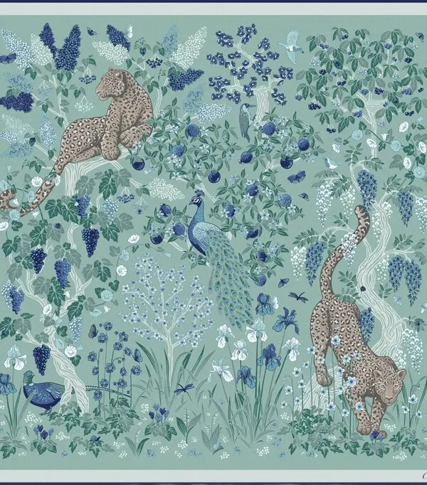 Cartier Silk Blooming Panthère Square Scarf