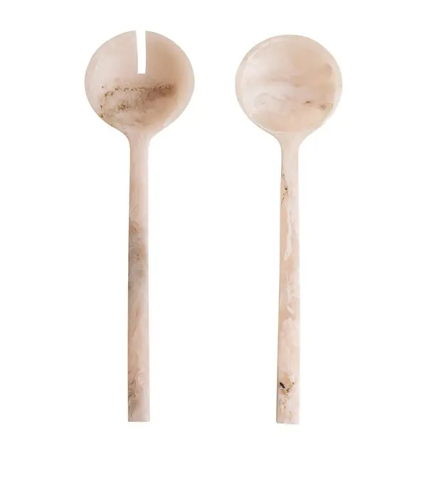SOHO HOME Resin Henrietta Salad Spoon Set - White