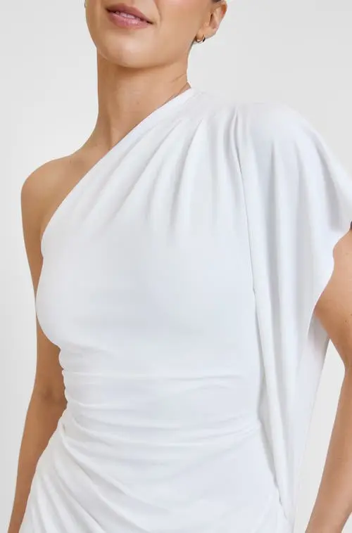 SIX STORIES Asymmetric Draped Occasion Dress