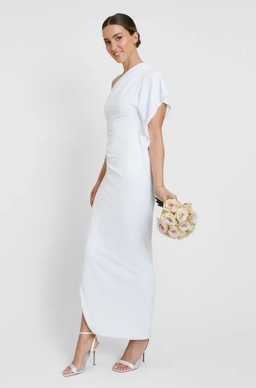 SIX STORIES Asymmetric Draped Occasion Dress