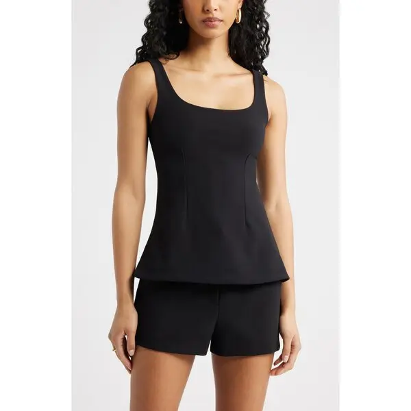 OPEN EDIT Flared Tank - Black