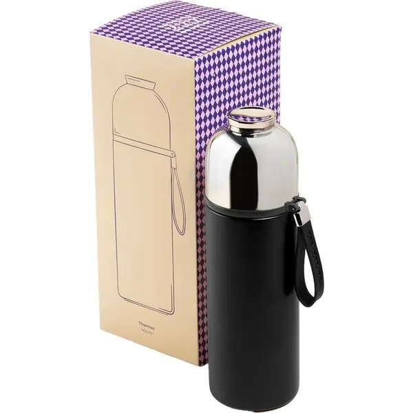 ZSA ZSA ZSU Panyu Stainless Steel Thermos With Strainer 14 Oz - Black