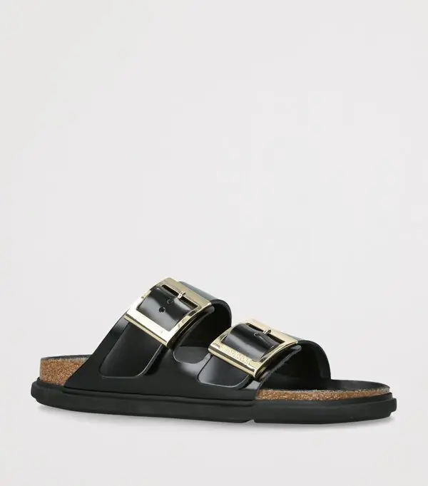 BIRKENSTOCK Leather Arizona Sandals - Black