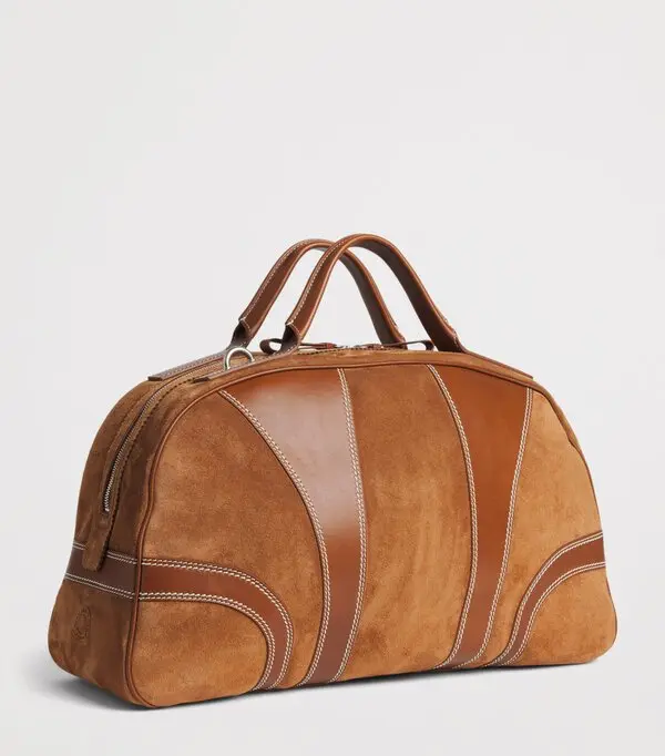 Dries Van Noten Leather And Suede Duffle Bag - Brown