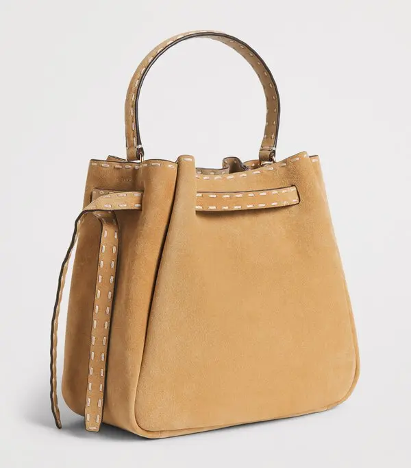 Tory Burch Small Suede Romy Bucket Bag