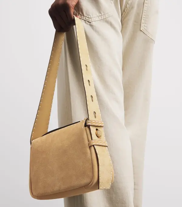 Tory Burch Small Romy Shoulder Bag - Beige