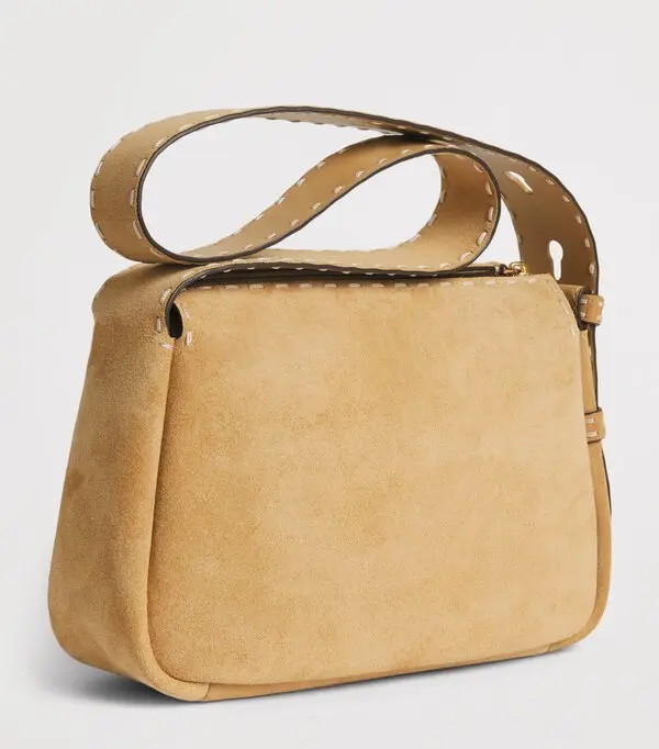 Tory Burch Small Romy Shoulder Bag - Beige