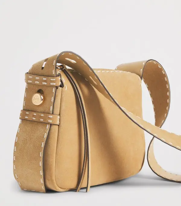 Tory Burch Small Romy Shoulder Bag - Beige
