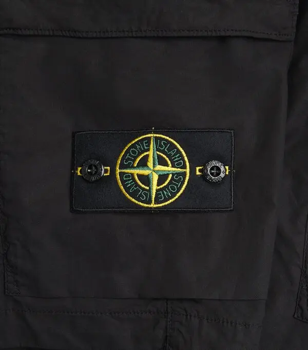 Stone Island Stretch-cotton Cargo Shorts - Black
