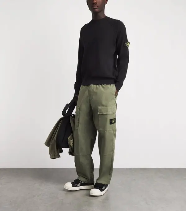 Stone Island Organic Cotton Raglan Sleeve Sweater