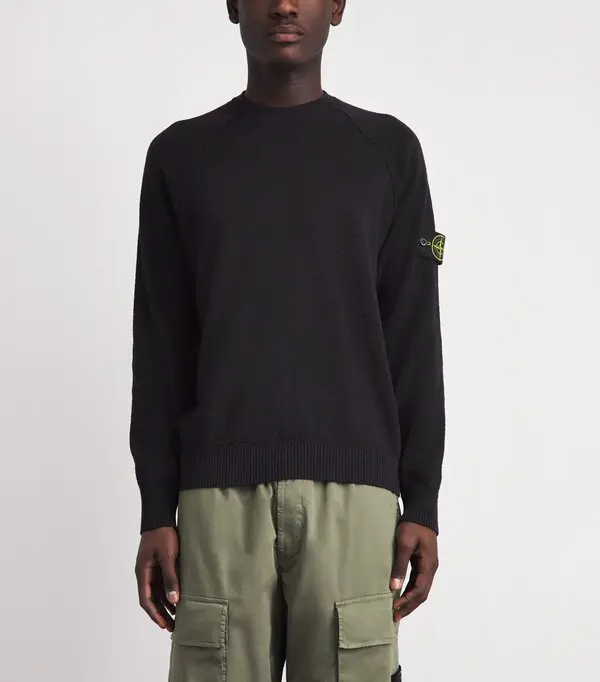 Stone Island Organic Cotton Raglan Sleeve Sweater
