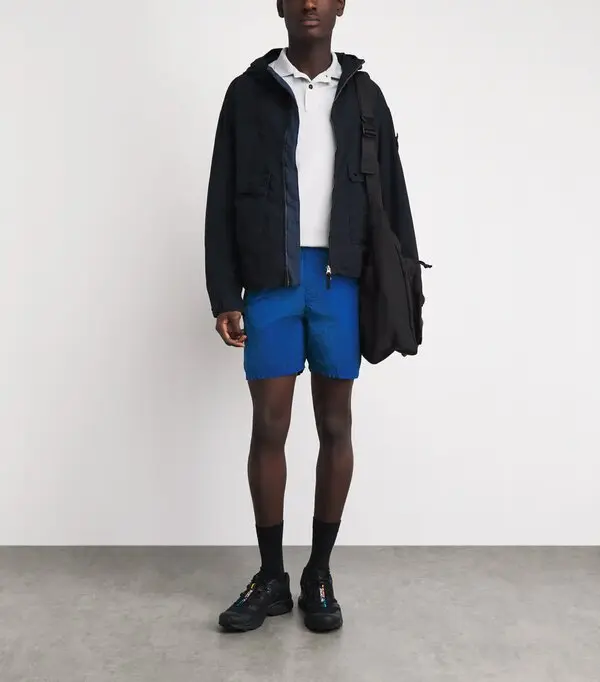 Stone Island Recycled Logo Swim Shorts - Blue