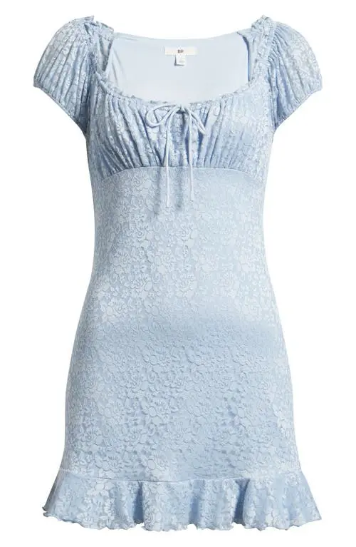Bp. Floral Lace Mini Dress - Blue Bird