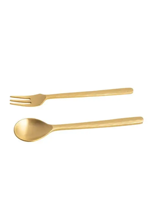 ZSA ZSA ZSU Lotus Set Of 2 Brass Decorative Object Set 6