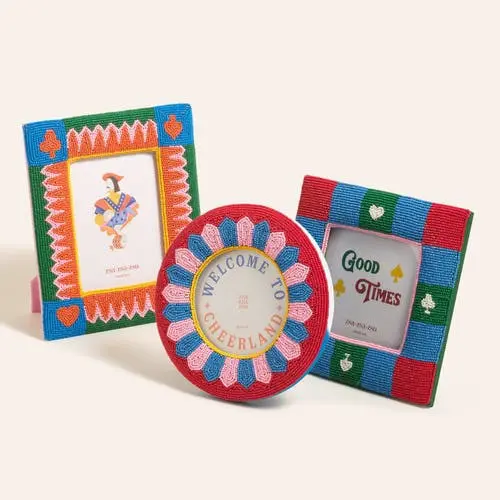 ZSA ZSA ZSU Dadri Decorative Beaded Colorful Frame 7x7