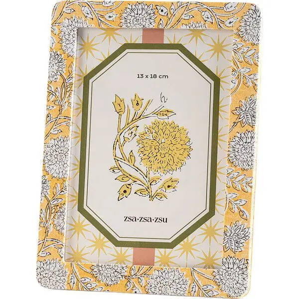 ZSA ZSA ZSU Noida Printed Frame 7x9 - Yellow