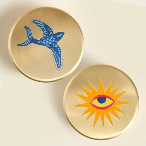 ZSA ZSA ZSU Lotus Brass Decorative Box 2 Pcs Set