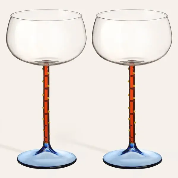 ZSA ZSA ZSU Henan Borosilicate Glass Red Wine Glass 13 Oz Set Of 2 - Clear