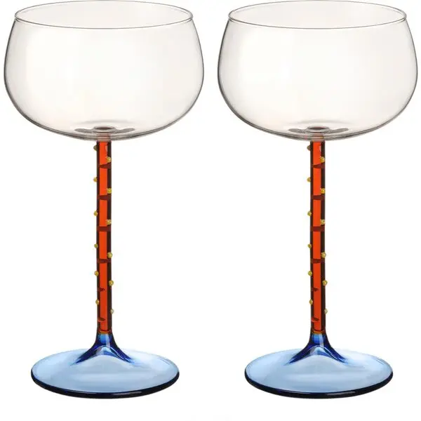 ZSA ZSA ZSU Henan Borosilicate Glass Red Wine Glass 13 Oz Set Of 2 - Clear