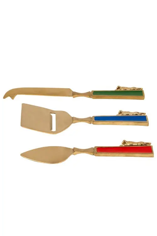 ZSA ZSA ZSU Rampur Steel Cheese Serving Set Cheerland Set Of 3