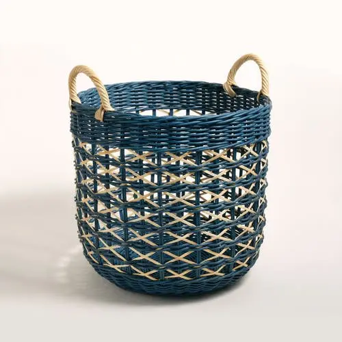 ZSA ZSA ZSU Java Round Rattan Basket 15