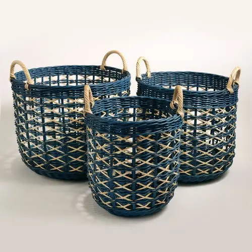ZSA ZSA ZSU Java Round Rattan Basket 15