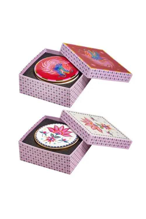 ZSA ZSA ZSU Shekou Porcelain Decorative Object 2 Pcs Box Set