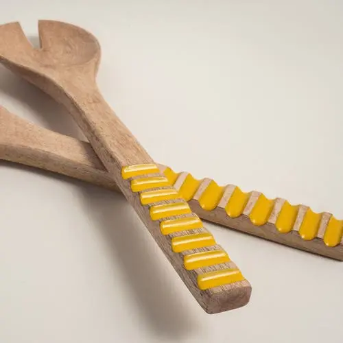ZSA ZSA ZSU Lakri Mango Wood Salad Spoon & Serving Board Set Of 2