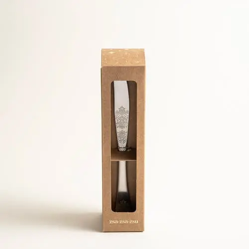 ZSA ZSA ZSU Dume Patterned Stainless Steel Dessert Knife Set Of 4 - Silver