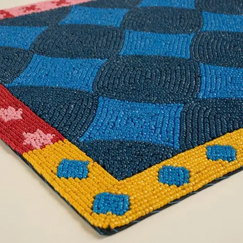 ZSA ZSA ZSU Dadri Beadded Placemat Geometric 12x16