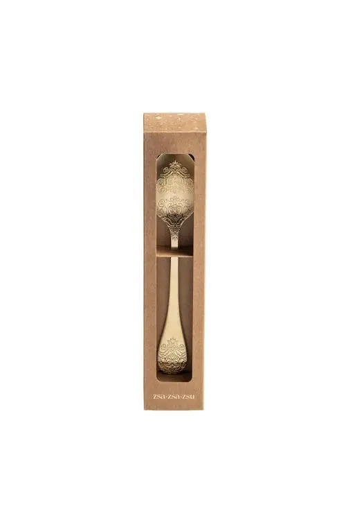 ZSA ZSA ZSU Dume Patterned Stainless Steel Dinner Spoon Set Of 4 - Champagne