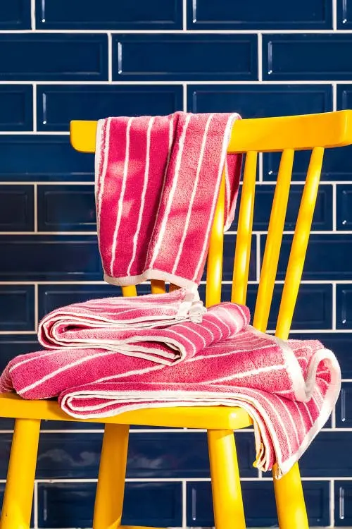 ZSA ZSA ZSU Solid Wide Striped Yarn-dyed 100% Cotton Towel 3-pcs Set