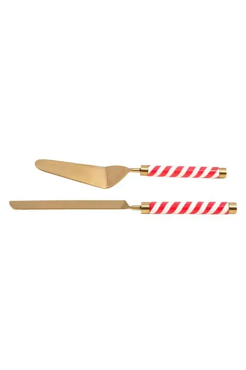 ZSA ZSA ZSU Rampur Steel Cake Serving Set Of 2