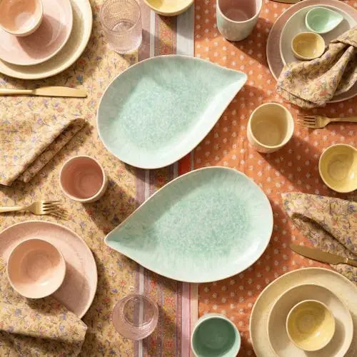 ZSA ZSA ZSU Fonte Stoneware Serving Plate 12" Set Of 2
