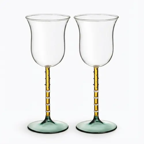 ZSA ZSA ZSU Henan Borosilicate Glass White Wine Glass 8 Oz Set Of 2 - Clear