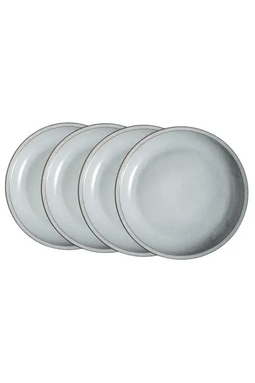 ZSA ZSA ZSU Lily Stoneware Dinner Plate 9.4" Set Of 3 - Blue