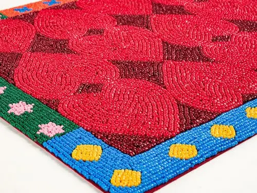 ZSA ZSA ZSU Dadri Beadded Placemat Heart 12x16