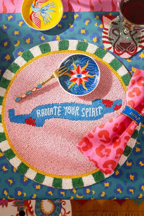 ZSA ZSA ZSU Dadri Beadded Placemat Spirit 14
