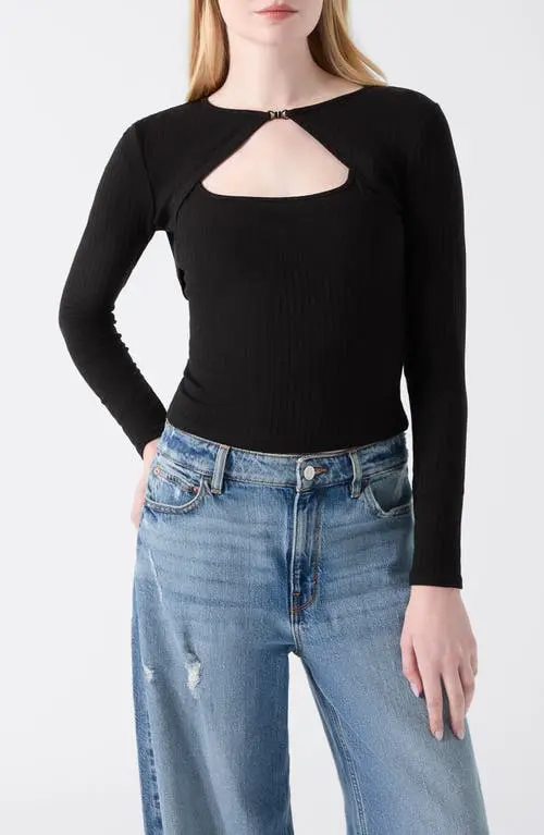 Guess Wren Cutout Rib Tank & Shrug - Black-black