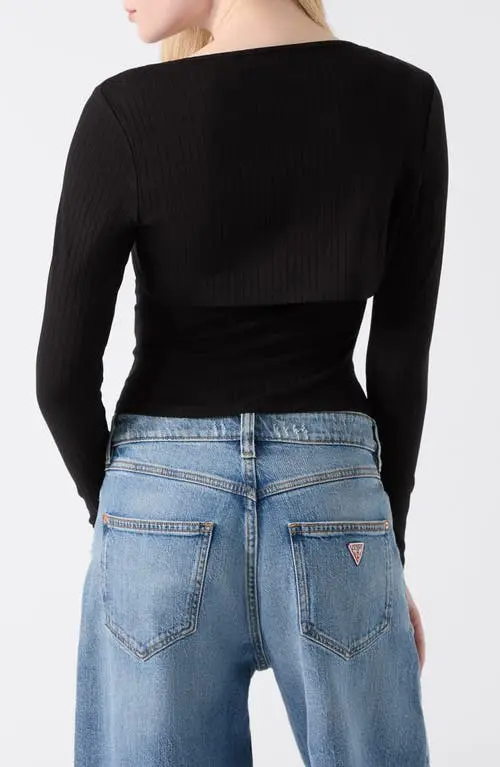 Guess Wren Cutout Rib Tank & Shrug - Black-black