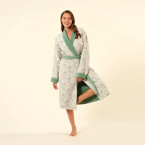 ZSA ZSA ZSU Tabea Shawl Collar Muslin 100% Cotton Bathrobe