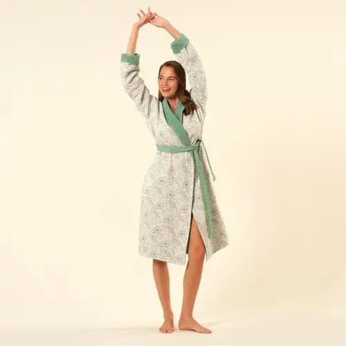 ZSA ZSA ZSU Tabea Shawl Collar Muslin 100% Cotton Bathrobe